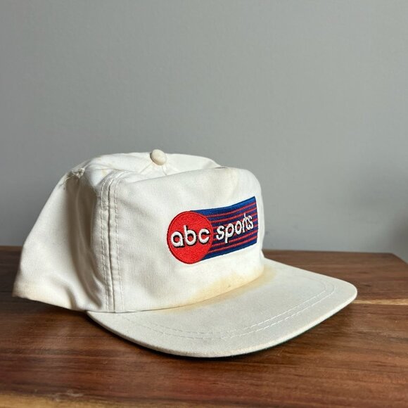 Vintage | Accessories | Vintage La Mode Abc Sports White Distressed ...